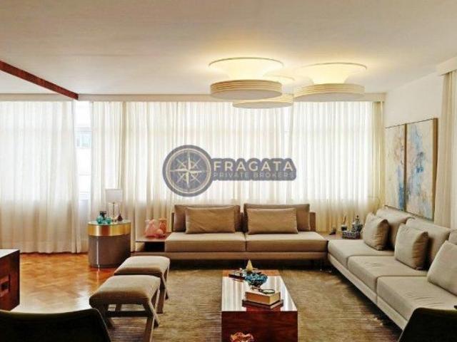 Apartamento à venda em Higienópolis de 265 m² e 3 vagas ao lado do Praça Bueno Aires