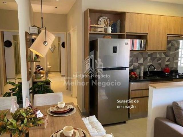 Apartamento à venda em Hortolândia, Jardim Novo Ângulo, com 2 quartos, com 54 m²