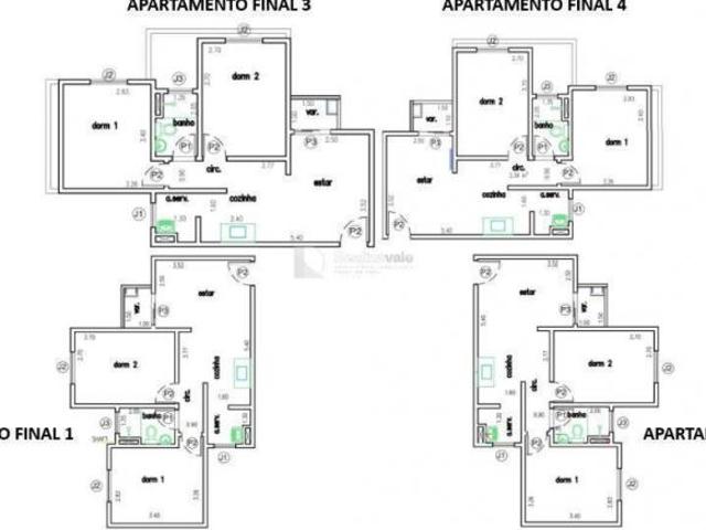 Apartamento à venda em Jacareí, Loteamento Jardim Sol Nascente, com 2 quartos, com 50 m²