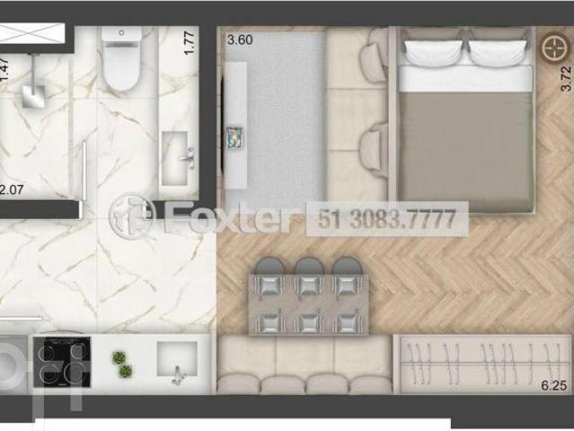 Apartamento à venda em Partenon com 26 m², 1 quarto, 1 vaga