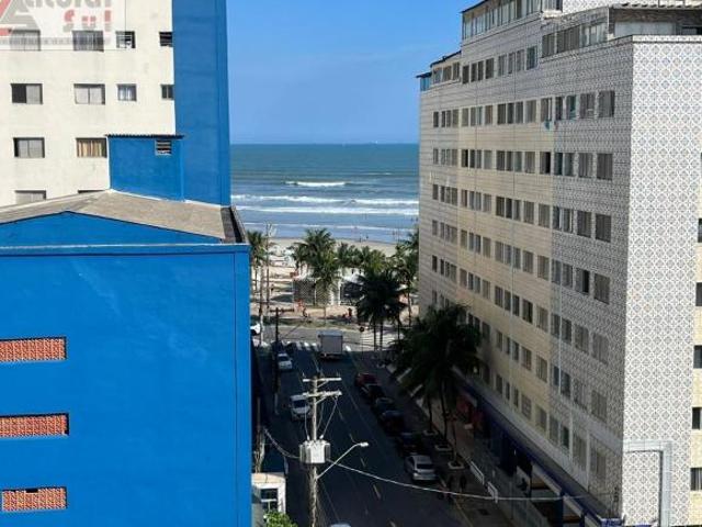 Apartamento à venda em Praia Grande SP, no bairro Mirim, com 1 quarto, 1 sala, 1 vaga de garagem e 6
