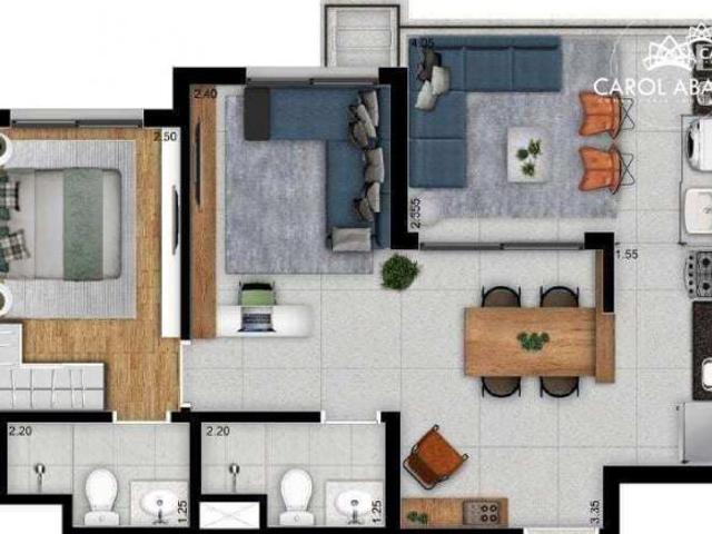 Apartamento à venda em São Paulo, Vila Clementino, com 2 quartos, 55,07m²