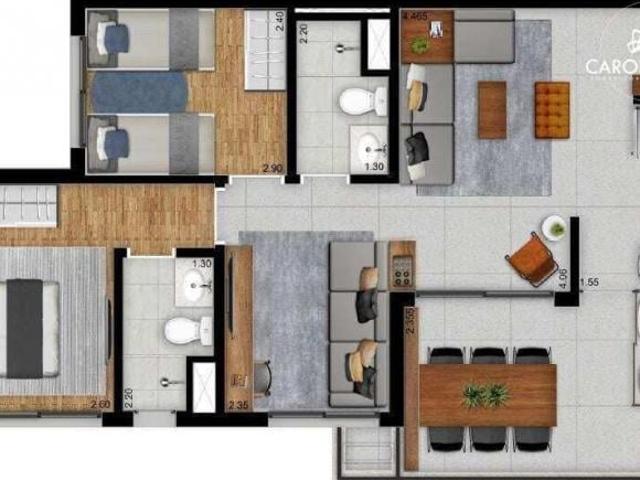 Apartamento à venda em São Paulo, Vila Clementino, com 3 quartos, 68m²