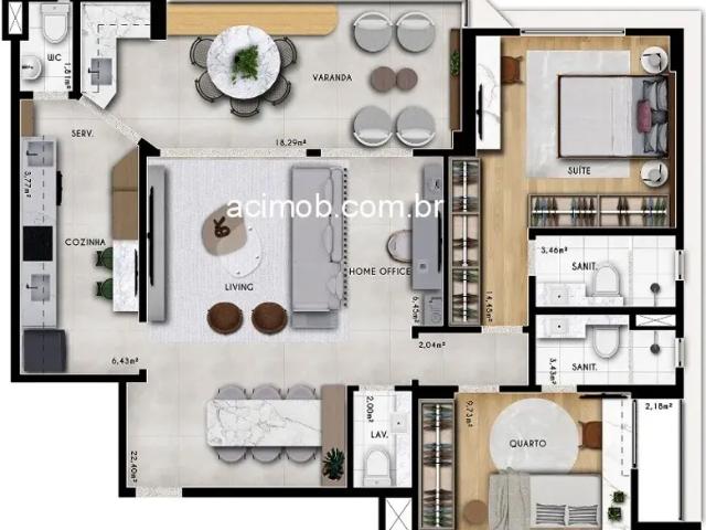 Apartamento à venda em Salvador BA, Itaigara: 2 quartos, 1 suíte, 2 salas, 2 banheiros, 1 vaga, 71,5