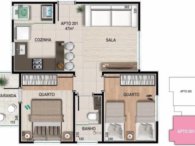 Apartamento à venda em Santa Amélia