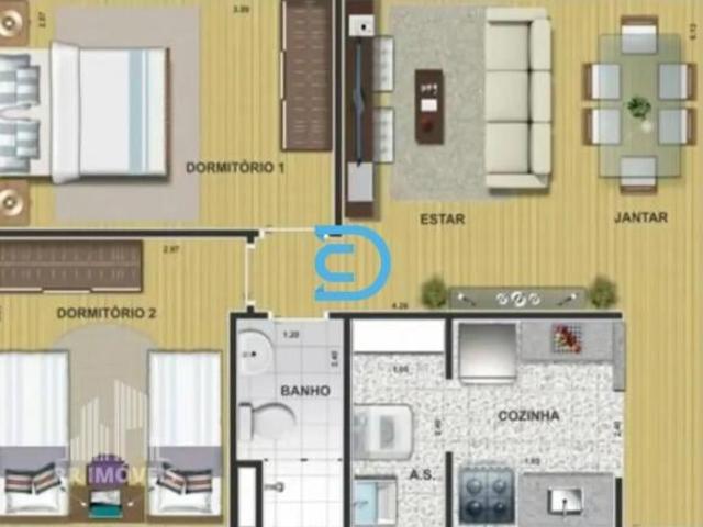 Apartamento à venda em Santana de Parnaíba SP, bairro Chácaras São Luís 2 quartos, 1 sala, 1 banhe