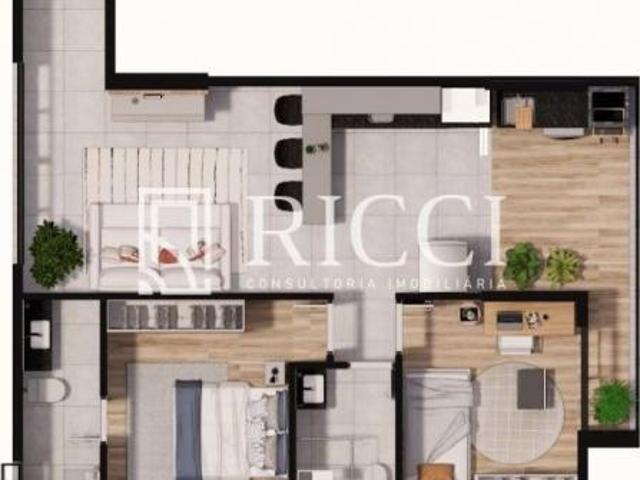 Apartamento à venda em Santos SP, bairro Encruzilhada: 2 quartos, 1 suíte, 2 salas, 1 vaga 60,02 m