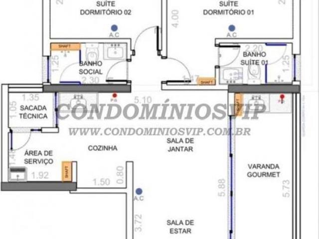 Apartamento à venda em Votorantim SP: 2 quartos, 1 suíte, 2 salas, 2 banheiros, 2 vagas de garagem