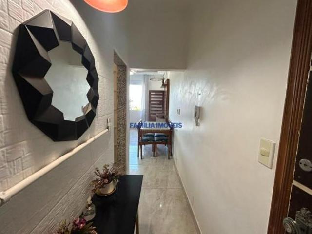 Apartamento à venda frente 2 quartos mobiliado Embaré Santos/SP