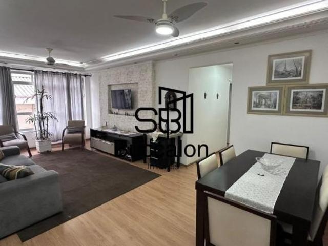 Apartamento à Venda — José Menino, Santos/SP | 119 m² • 2 Dormitórios • Dependência • Mobiliado
