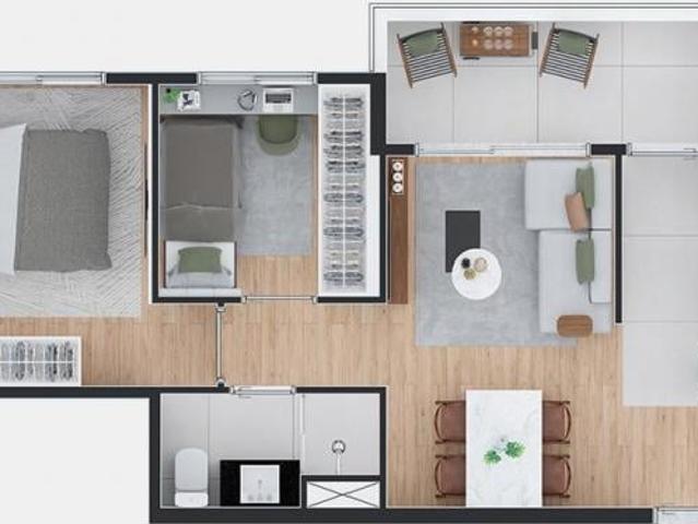Apartamento a venda Paraiso, 51m, 1suíte, 350m Metrô Paraiso, lazer rooftop
