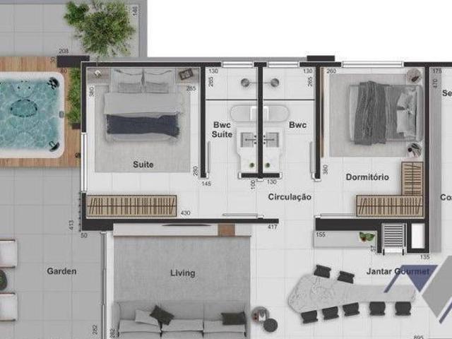 Apartamento com 2 dormitórios à venda por R$ 873.000,00 Centro Cascavel/PR