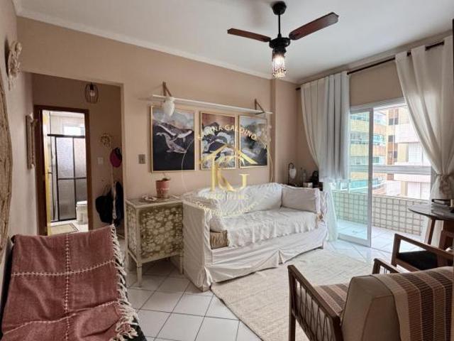 Apartamento à venda Semimobiliado 1 Quarto Sacada Lazer Completo Praia Grande