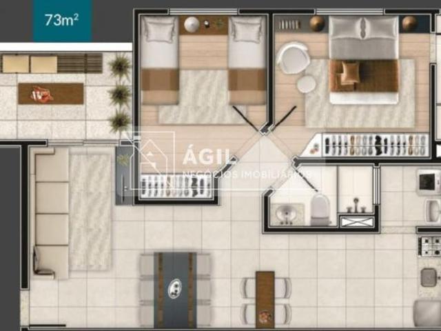APARTAMENTO À VENDA SIETE RESIDENCE JD COLÉGINHO JACAREÍ Próximo a colégios mercados lotérica