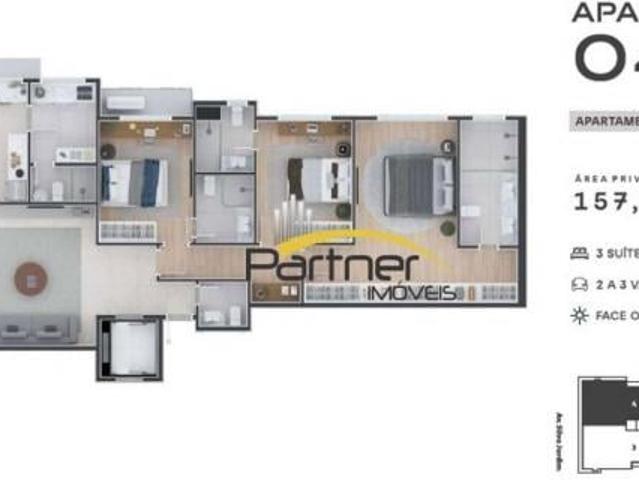 Apartamento à venda, 157 m² por R$ 2.552.487,00 Seminário Curitiba/PR