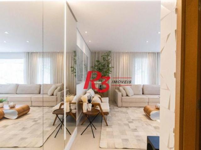 Apartamento com 3 dormitórios à venda, 166 m² por R$ 3.200.000,00 Ponta da Praia Santos/SP