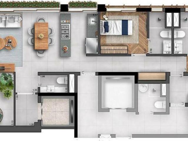 Apartamento à venda, 105 m² por R$ 3.363.000,00 Itaim Bibi São Paulo/SP