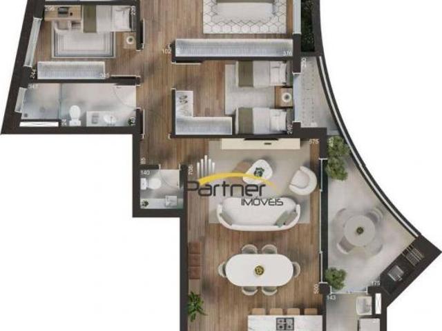 Apartamento à venda, 111 m² por R$ 1.608.865,00 Ahú Curitiba/PR