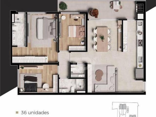 Apartamento à venda, 114 m² por R$ 1.944.424,00 Água Verde Curitiba/PR
