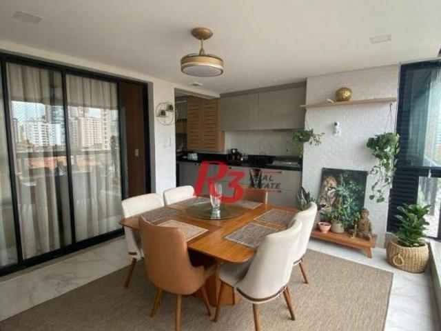 Apartamento à venda, 121 m² por R$ 1.700.000,00 Aparecida Santos/SP
