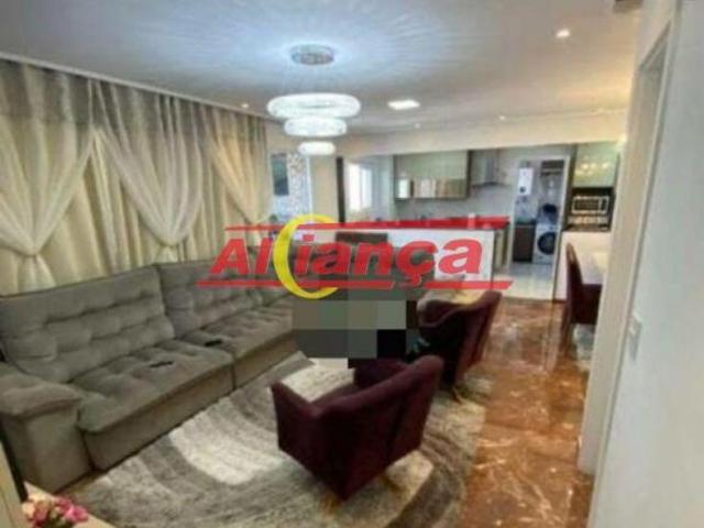 Apartamento à venda 122m² 3 dormitórios 3 suítes, 2 vagas e andar alto no Maia
