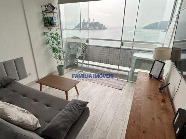 Apartamento à venda 1 quarto frente mar Gonzaguinha São Vicente/SP
