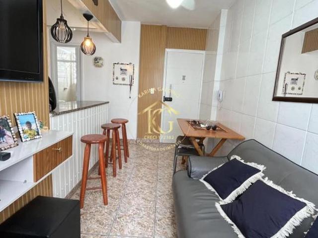 Apartamento A venda 1 Quarto Semi mobiliado Aviação Praia Grande São Paulo
