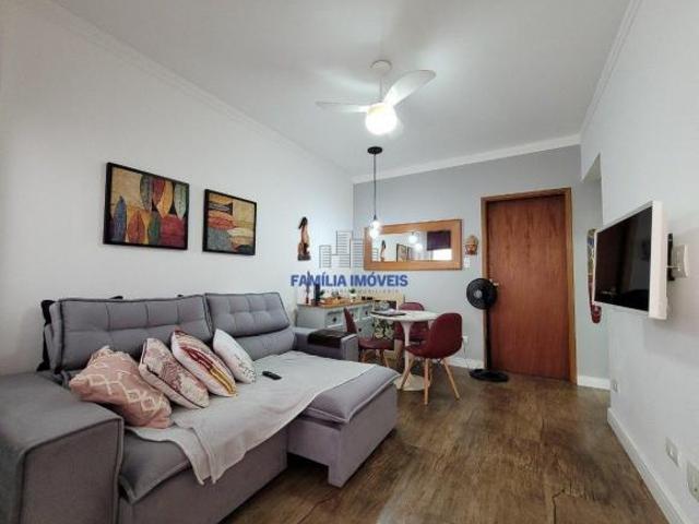 Apartamento à venda 1 quarto vista mar varanda Gonzaga Santos SP