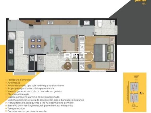 Apartamento à venda 1 Quarto, 1 Suite, 2 Vagas, 51.67M², Cambuí, Campinas SP DON CAMBUI