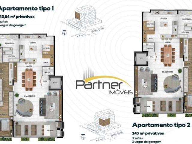 Apartamento à venda, 243 m² por R$ 5.800.000,00 Batel Curitiba/PR