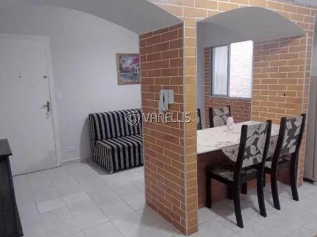 Apartamento à venda 200 metros da Praia Caiçara Praia Grande 1 dormitorio Garagem