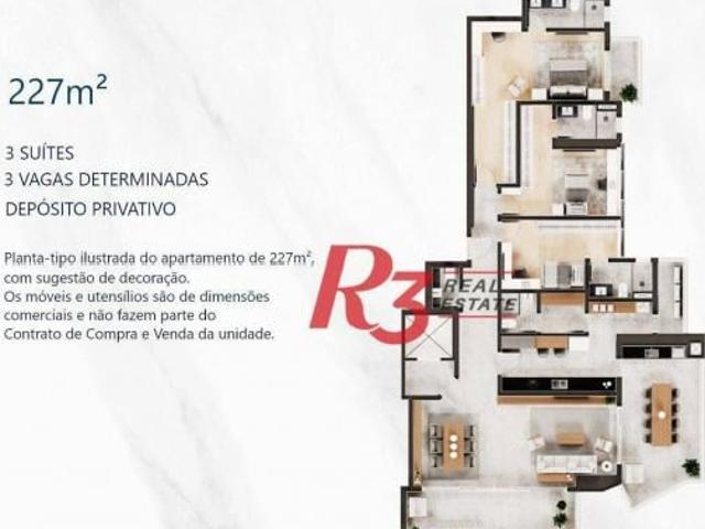 Apartamento à venda, 227 m² por R$ 5.200.000,00 Ponta da Praia Santos/SP