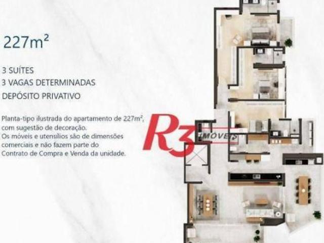 Apartamento à venda, 227 m² por R$ 6.500.000,00 Ponta da Praia Santos/SP
