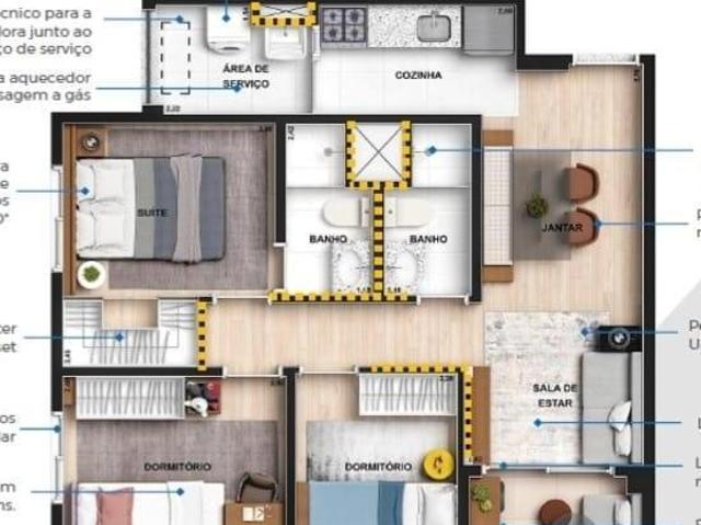 Apartamento a venda 2 dormitórios 51m2 Vila Carrão São Paulo SP