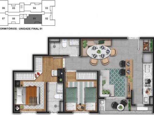 Apartamento à venda 2 dormitórios Suíte e varanda gourmet Taquaral, Campinas
