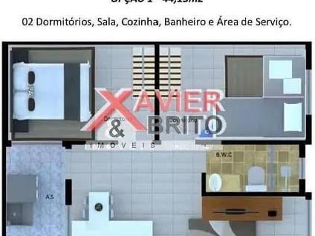 Apartamento à venda 2 Quartos, 44M², 1, São Paulo SP