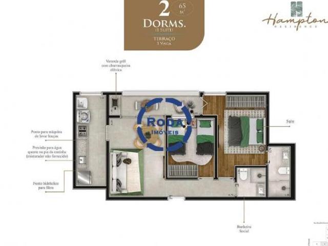 Apartamento à venda, 2 quartos, 1 suíte, Marapé Santos/SP