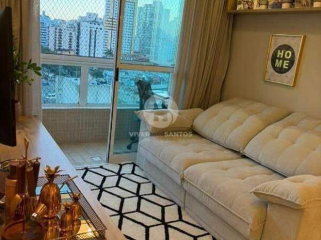 Apartamento à venda, 2 quartos, 1 suíte, 1 vaga, Campo Grande Santos/SP