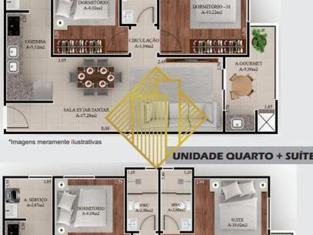 Apartamento à venda, 2 quartos, 1 suíte, 1 vaga, Country Cascavel/PR