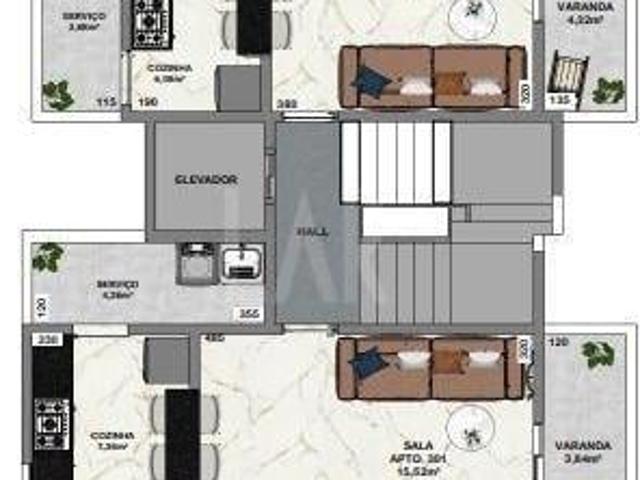 Apartamento à venda, 2 quartos, 1 suíte, 1 vaga, Santa Branca Belo Horizonte/MG