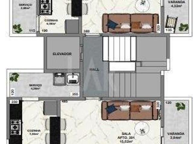 Apartamento à venda, 2 quartos, 1 suíte, 1 vaga, Santa Branca Belo Horizonte/MG