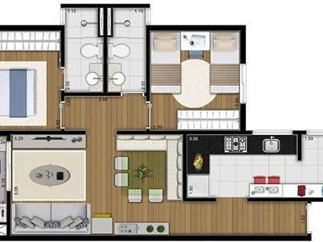 Apartamento à venda, 2 quartos, 1 suíte, 2 vagas, Campestre Santo André/SP
