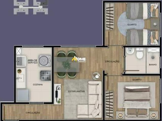 Apartamento à venda, 2 quartos, 1 vaga, Milionários Belo Horizonte/MG