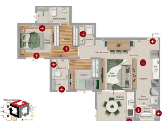 Apartamento à venda 2 quartos 2 suítes 1 vaga Assunção Santo André SP
