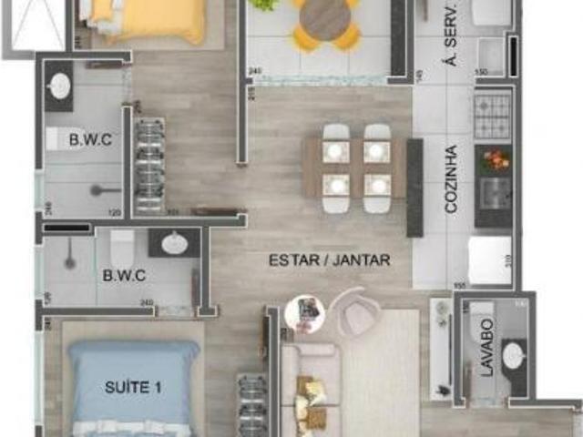 Apartamento à venda 2 Quartos, 2 Suites, 2 Vagas, 72.32M², Itaguá, Ubatuba SP | Villa Bellagio