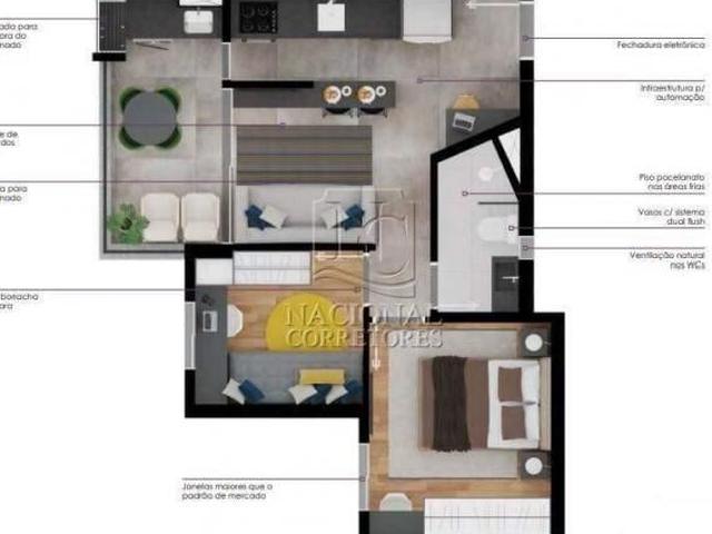Apartamento à venda, 2 quartos, 2 vagas, Vila Assunção Santo André/SP