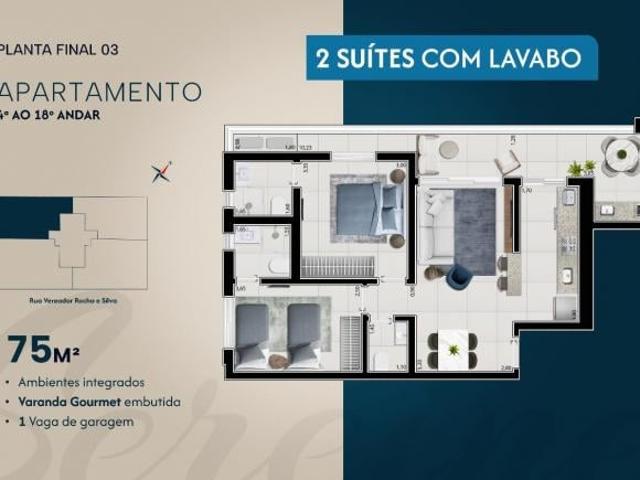 Apartamento à venda, 2 quartos no bairro Ponta da Praia em Santos