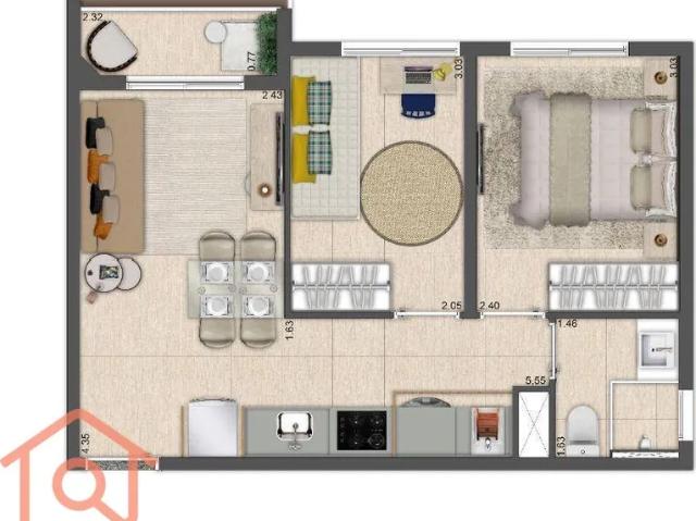 Apartamento à venda, 35 m² por R$ 330.000,00 Vila Parque Jabaquara São Paulo/SP