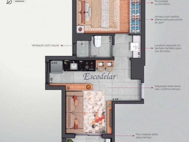 Apartamento à venda, 35 m² por R$ 740.000,00 Jardim Paulista São Paulo/SP