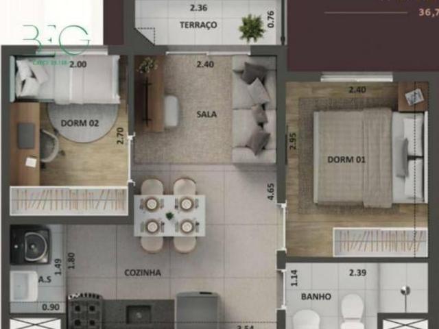 Apartamento à venda, 37 m² por R$ 299.000,00 Lapa de Baixo São Paulo/SP
